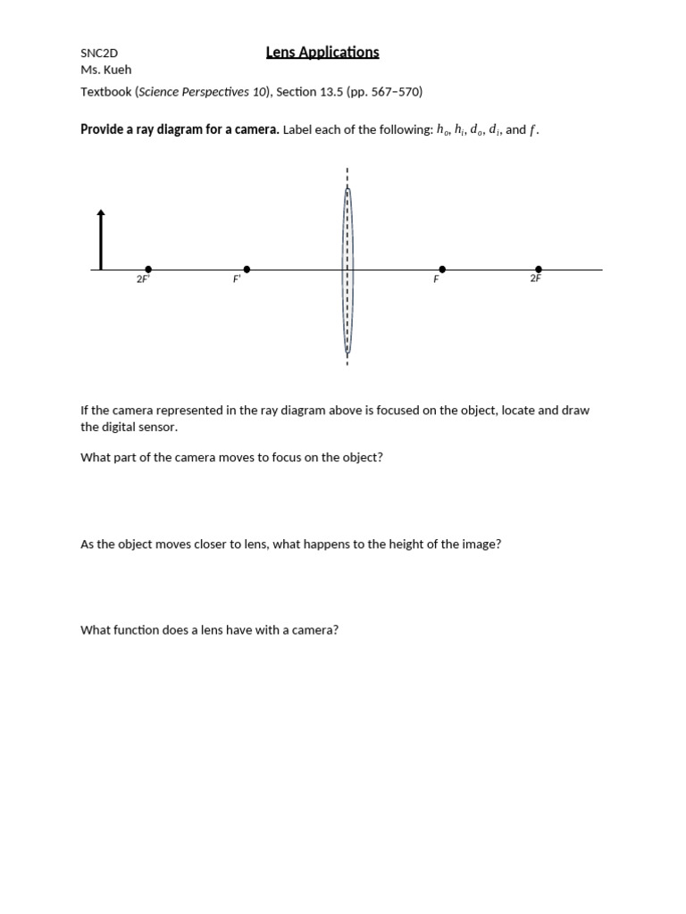 Lesson 10 Lens Applications | PDF | Camera | Electromagnetic Radiation