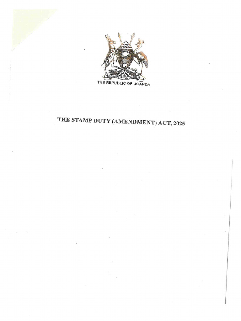 Stamp Duty Act 2025 | PDF