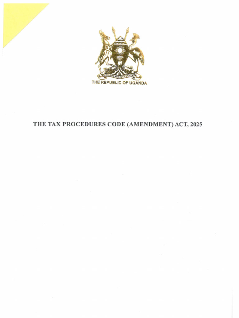 Tax Procedures Act 2025 | PDF