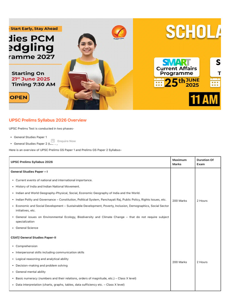 UPSC Prelims Syllabus 2026 | PDF | Earth | Oceans