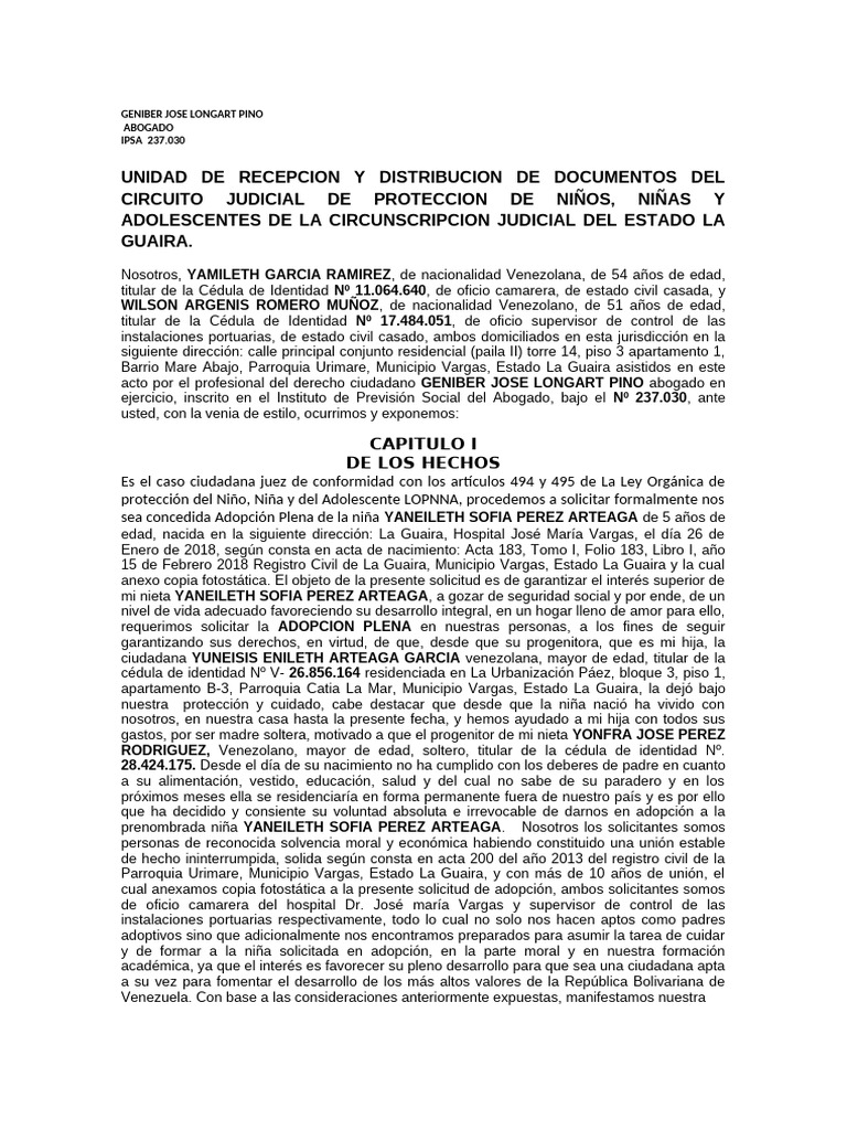 Yamileth 1 | PDF | Adopción | Certificado de nacimiento