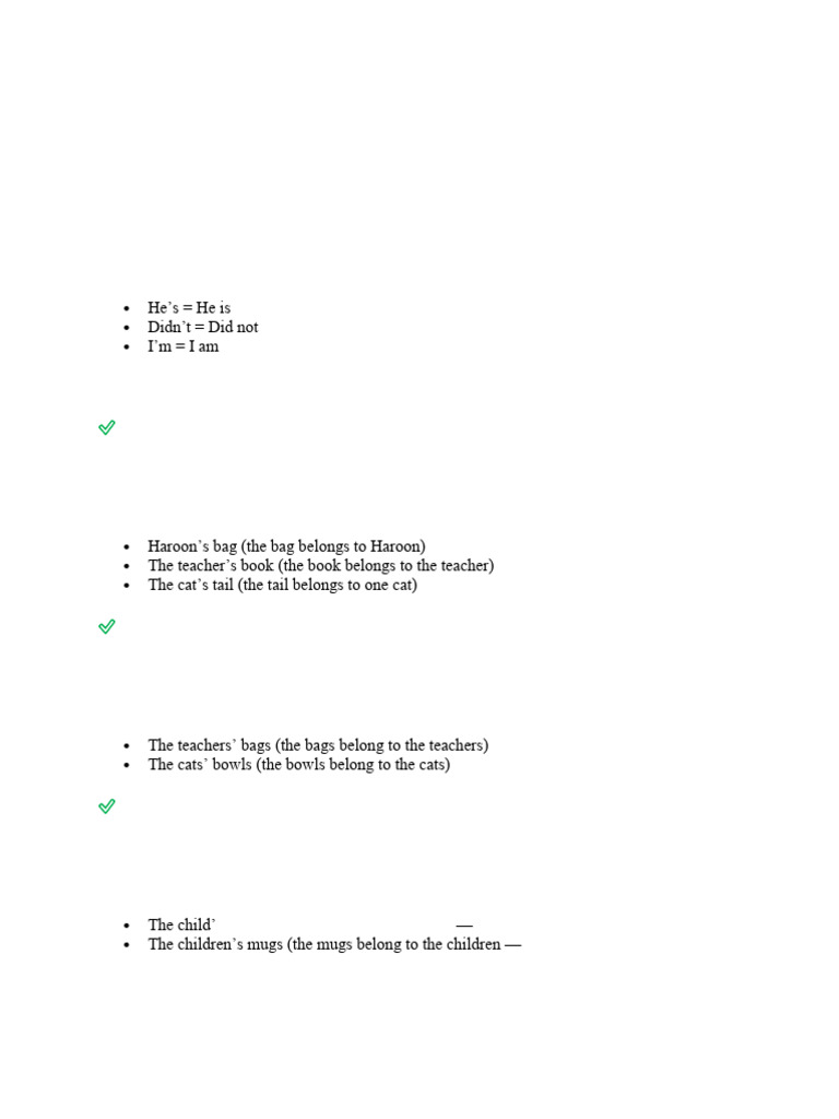 Using the Apostrophe | PDF