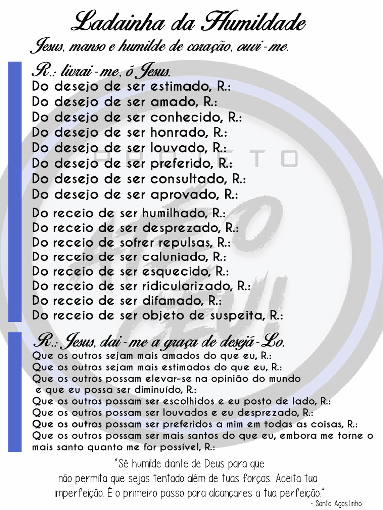Ladainha Da Humildade | PDF