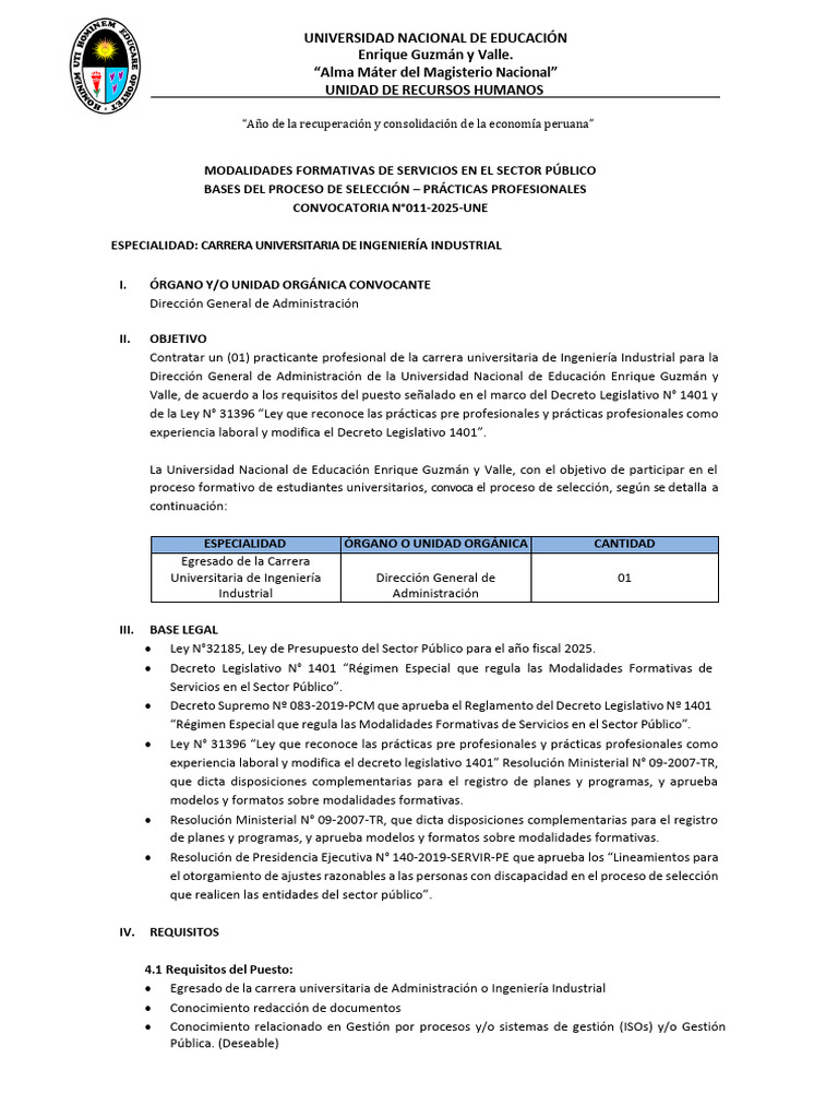 11 2025 Ingenieria Industrial Practicante Profesional-Diga | PDF ...