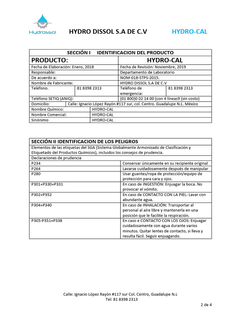 Hydro-Cal HDS | PDF | Agua