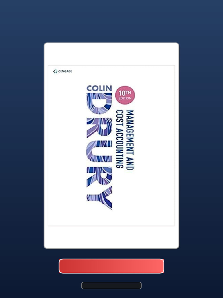 Management and Cost Accounting 10th Edition by Colin Drury Official ...