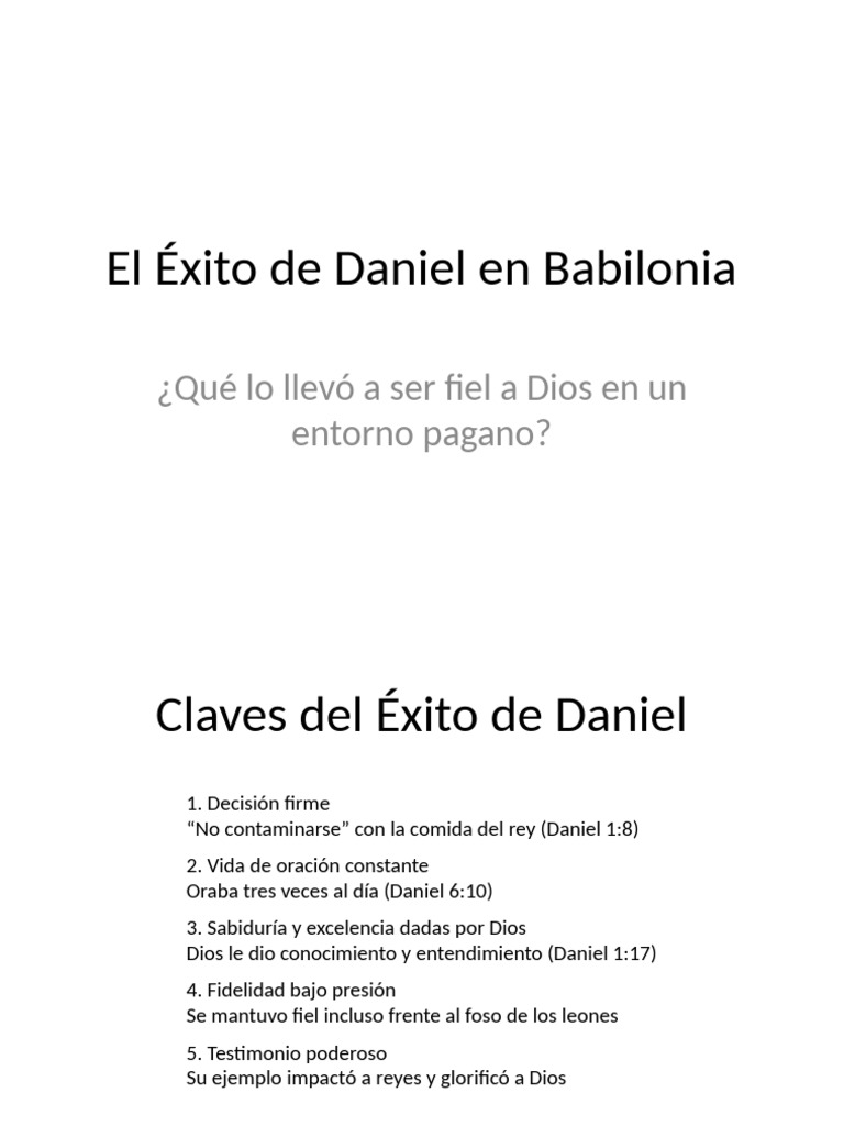 El Exito de Daniel | PDF
