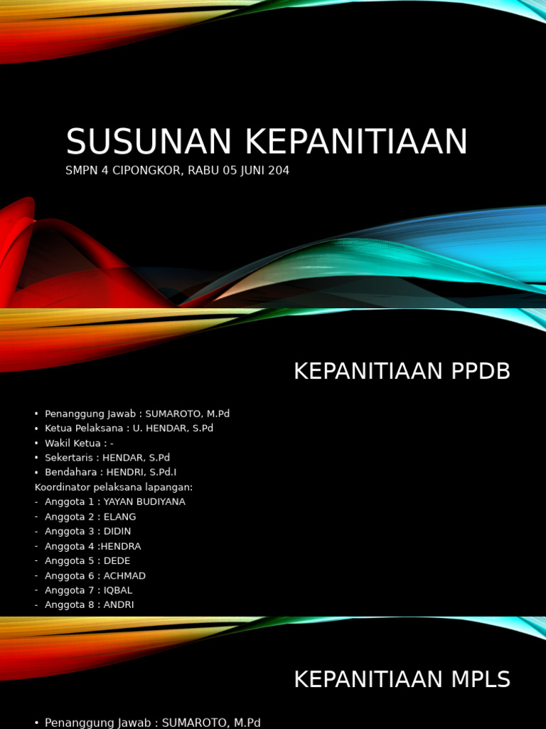 Susunan Kepanitiaan | PDF
