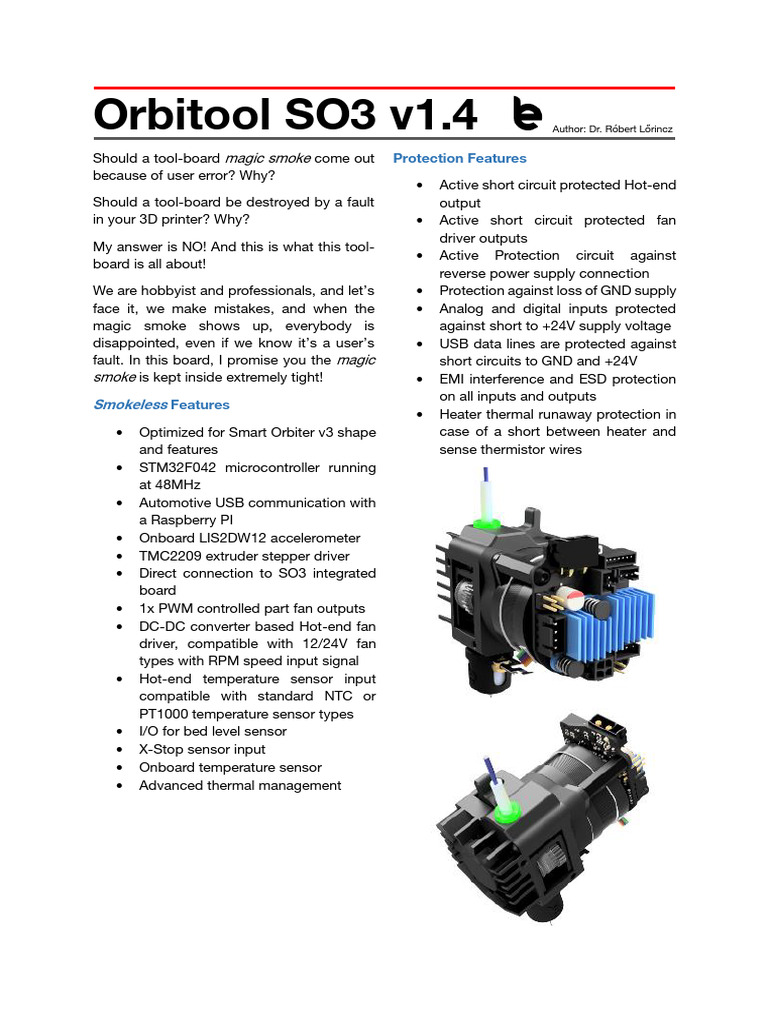 Orbitool SO3 User Manual | PDF | Electrical Connector | Power Supply