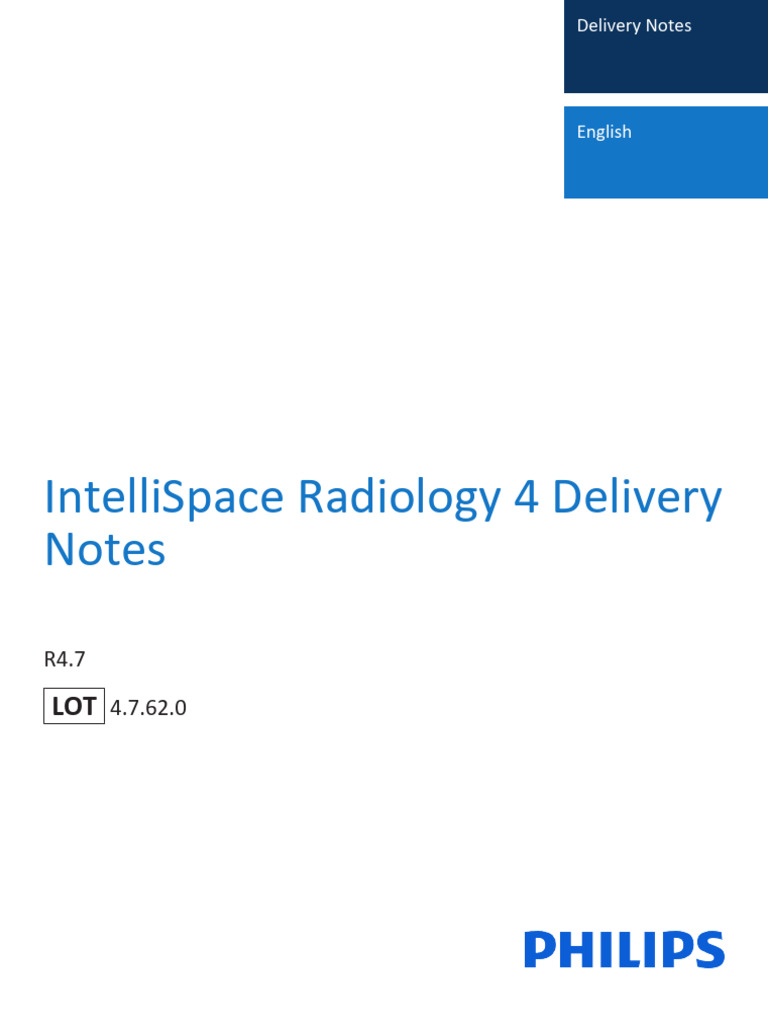 IntelliSpace Radiology 4.7 Delivery Notes | PDF | Computer Network ...