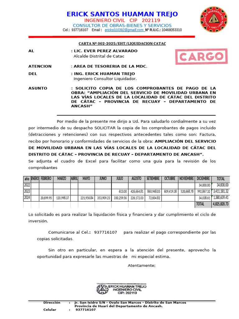 Carta Catac | PDF