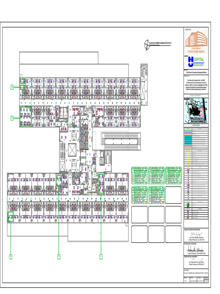 Calculo de Iluminacion Piso 4 | PDF