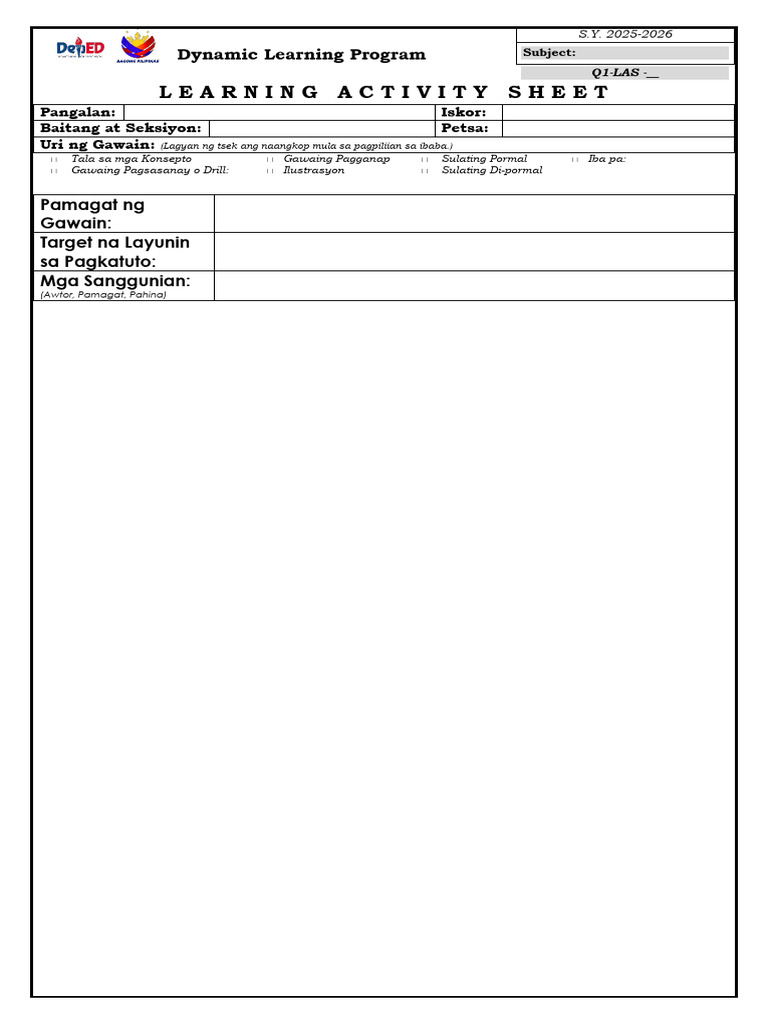 Deped DLP Las&Tn Filipino | PDF
