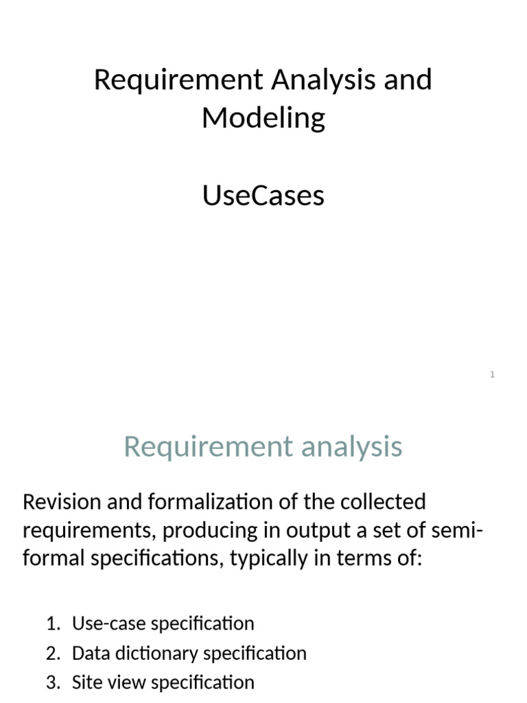 L5 - Requirement Analysis Use Case Modeling | PDF | Use Case | System
