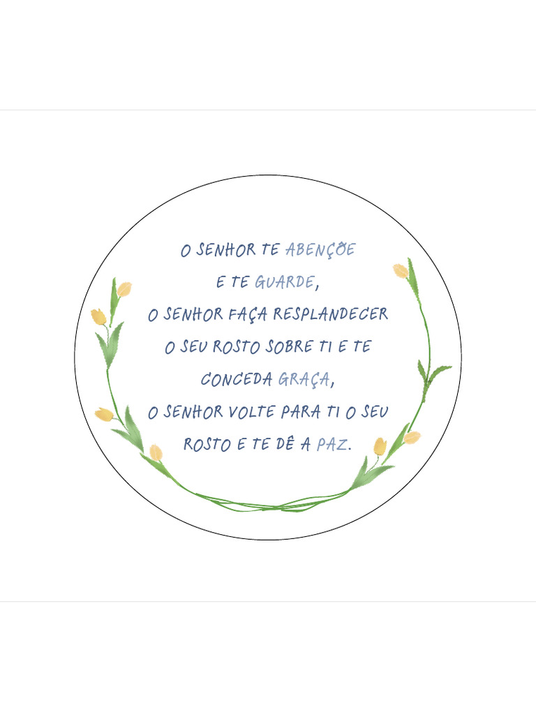 O Senhor Te Abençõe e Te Guarde | PDF
