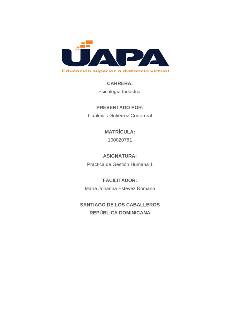 Traea 3 Practica Gestion Humana 1 | PDF | Gestión de recursos humanos ...