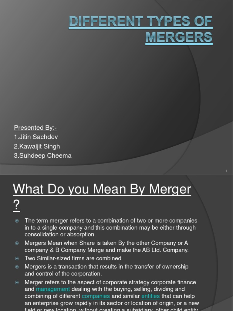 Different Types of Mergers | PDF | Consolidation (Business) | Mergers ... Different Types of Mergers | PDF | Consolidation (Business) | Mergers ...