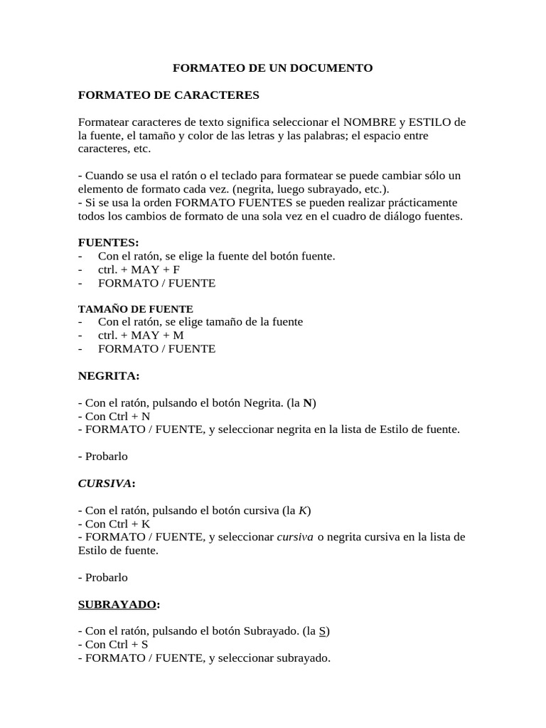Formateo de Un Documento | PDF