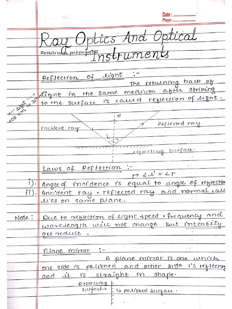 Ray Optics and Optical Instruments | PDF