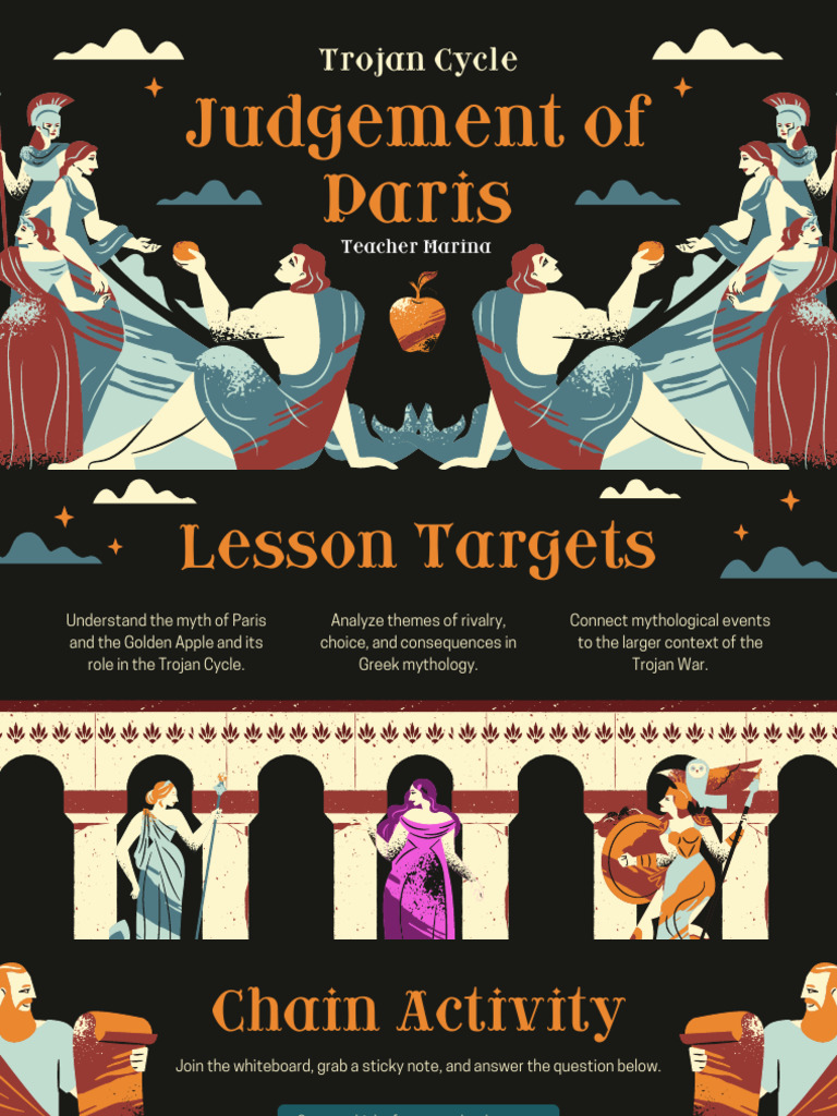 Ancient Greek Myth The Judgement of Paris Educational Infographic in ...