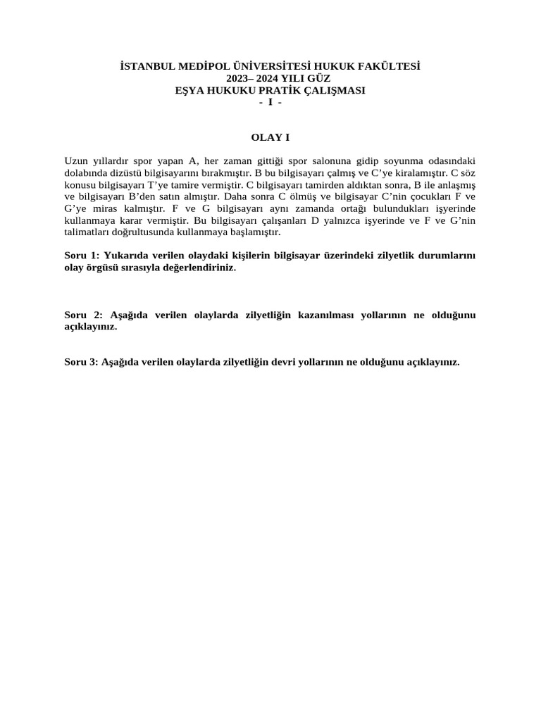 Pratik 1 Cevapsız | PDF