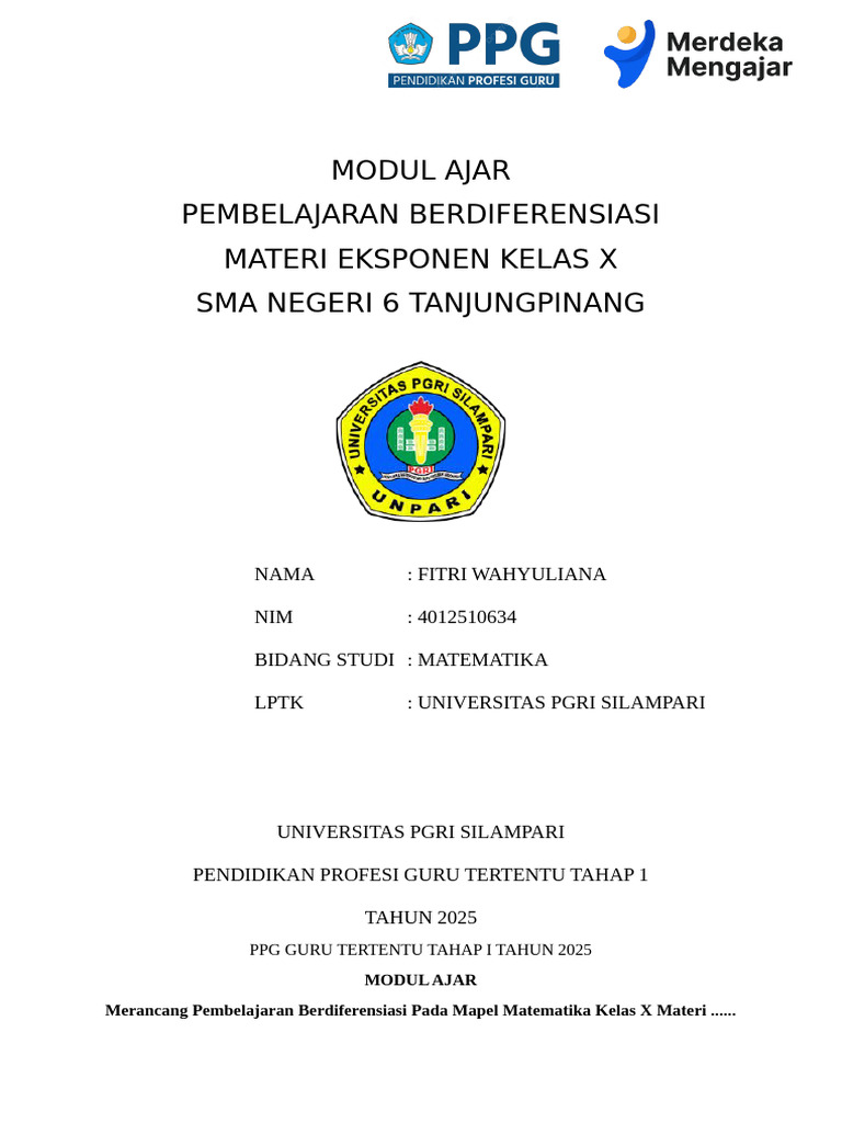 Modul Ajar Ukin PPG | PDF