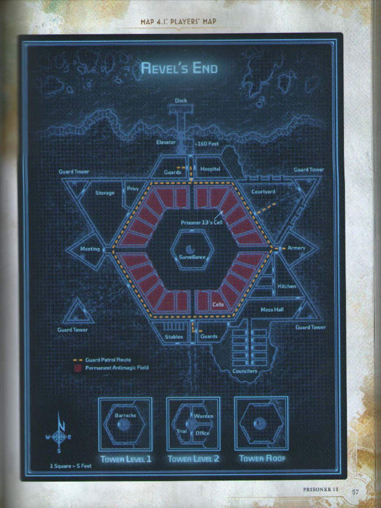 5e-Keys-From-the-Golden-Vault Prison Map | PDF