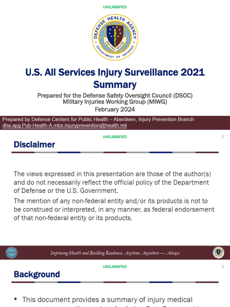 Cphe Ip All Services Injury Surveillance Report 2021 | PDF | Human ...