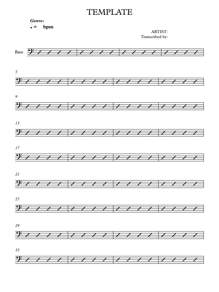 Bass Template - 2025 | PDF