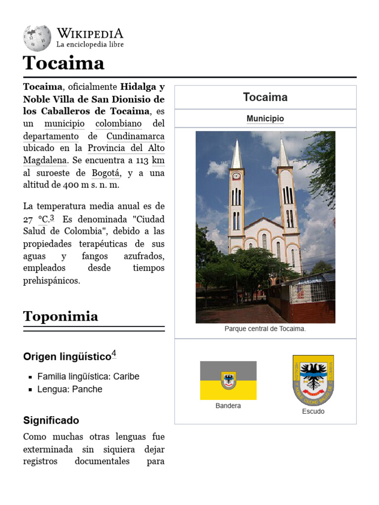 Tocaima - Cmarca | PDF