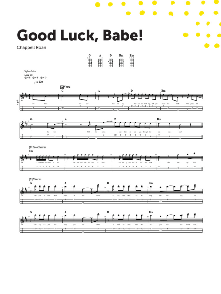 Good Luck Babe - Chappell Roan GTR | PDF | Singles | Songs Written