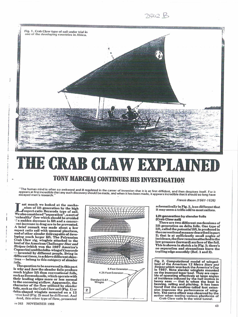 Understanding Crab Claw Sails | PDF | Vortices | Sail