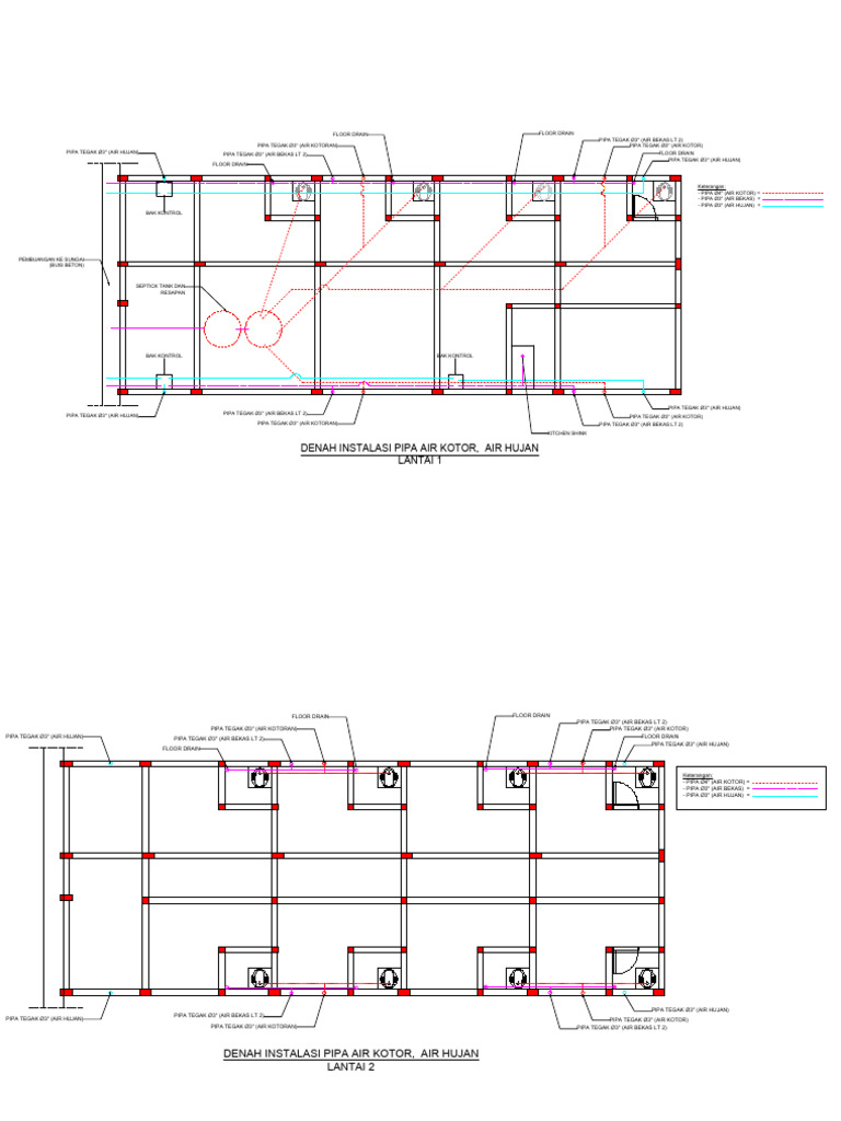Denah Pipa Pembuangan Kos Prambatan Kidul | PDF