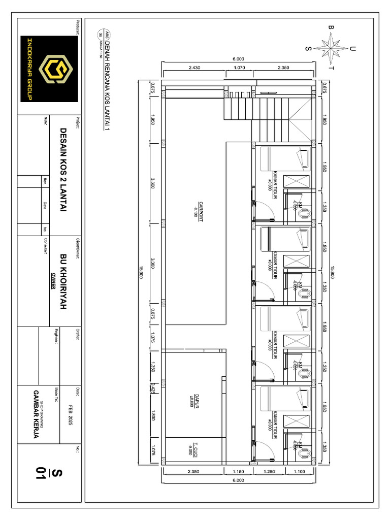 Denah Kos Lantai 1 | PDF