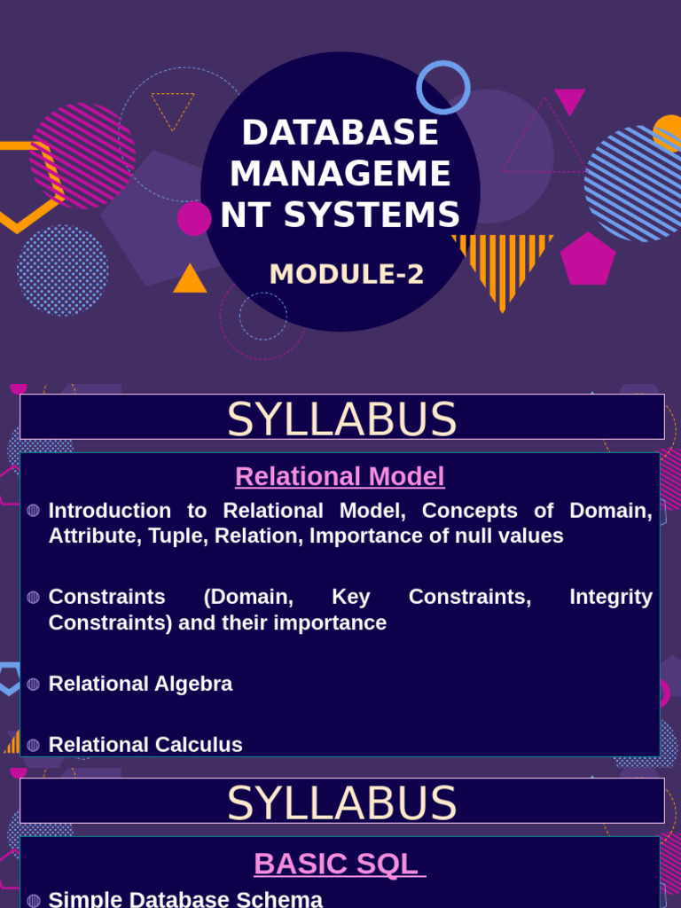 II-II r23 Dbms Module-2 | PDF | Relational Model | Relational Database