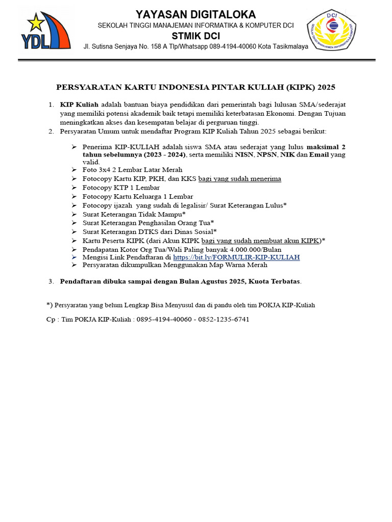 Informasi Kip 2025 Merged | PDF