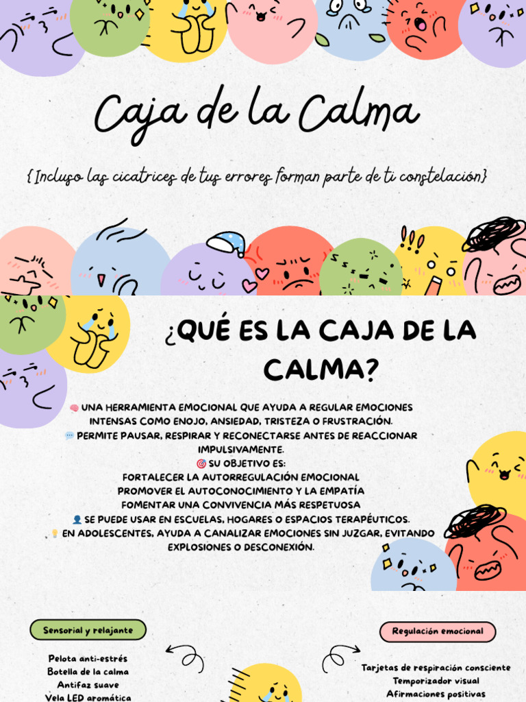 Caja de la Calma: Autorregulación Emocional | PDF | Las emociones ...
