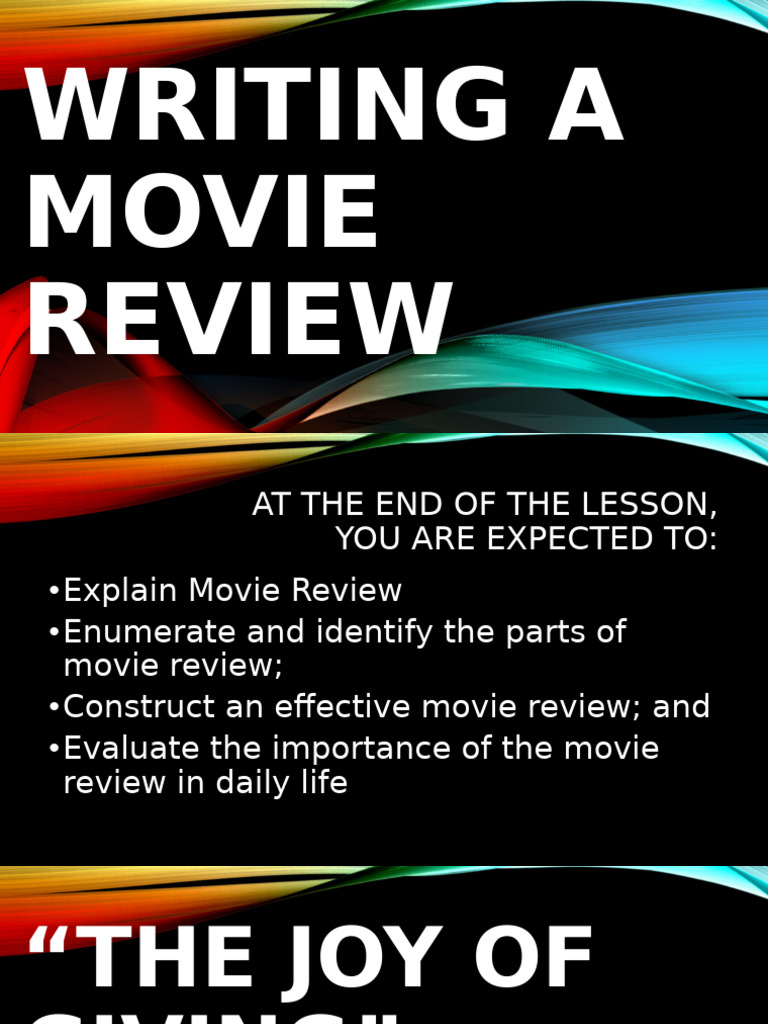 Writing A Movie Review | PDF
