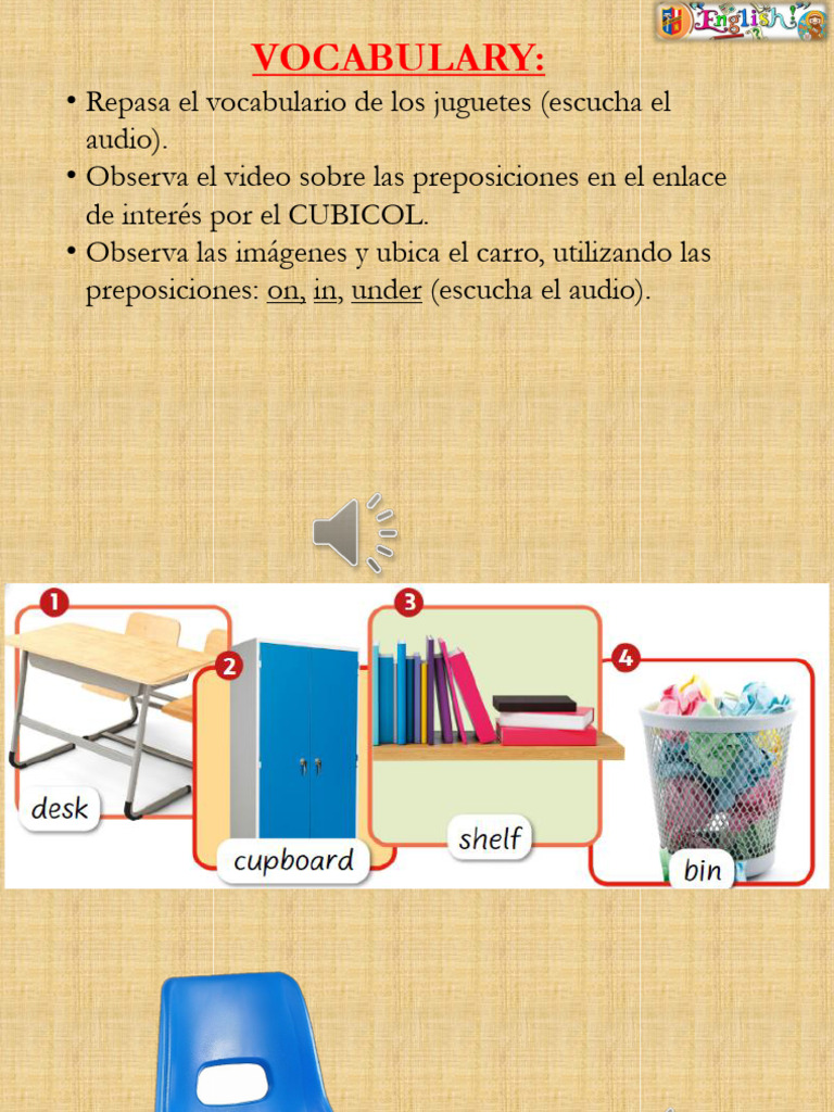 Vocabulary - Prepositions of Place | PDF