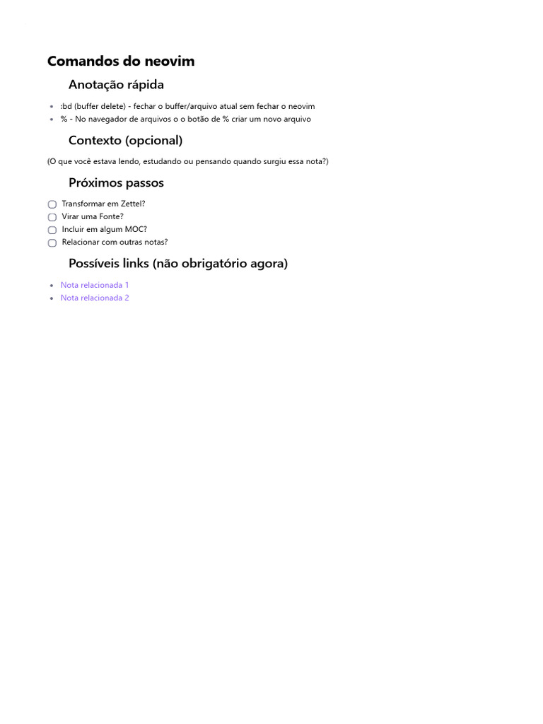 Comandos Do Neovim | PDF