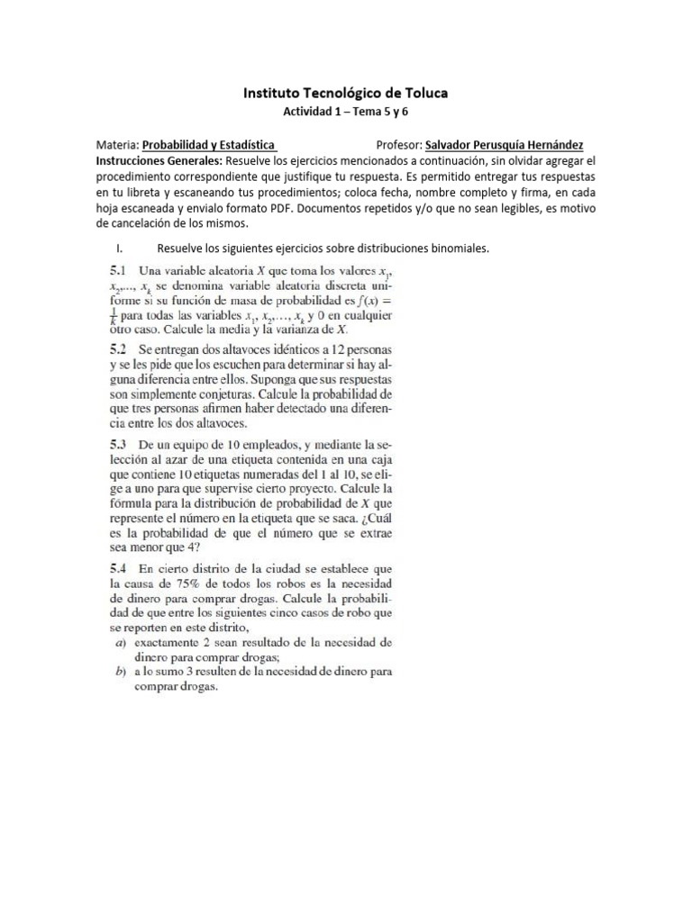PE - Tema 5 y 6 - Tarea 2 | PDF