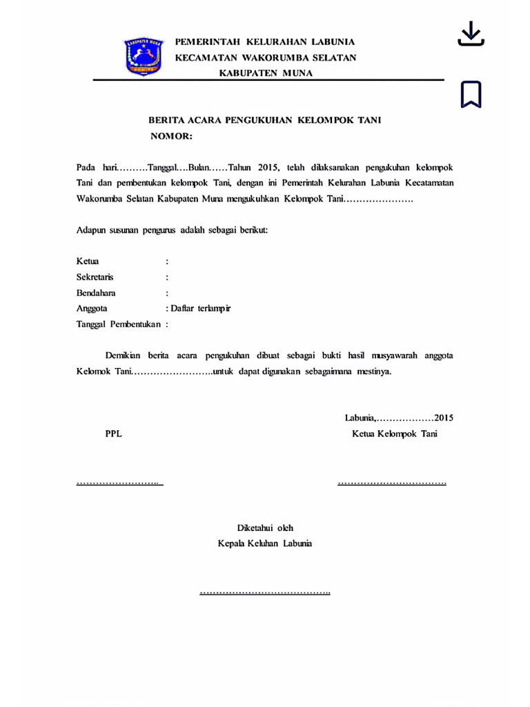 Contoh BA Pembentukan Kelompok | PDF