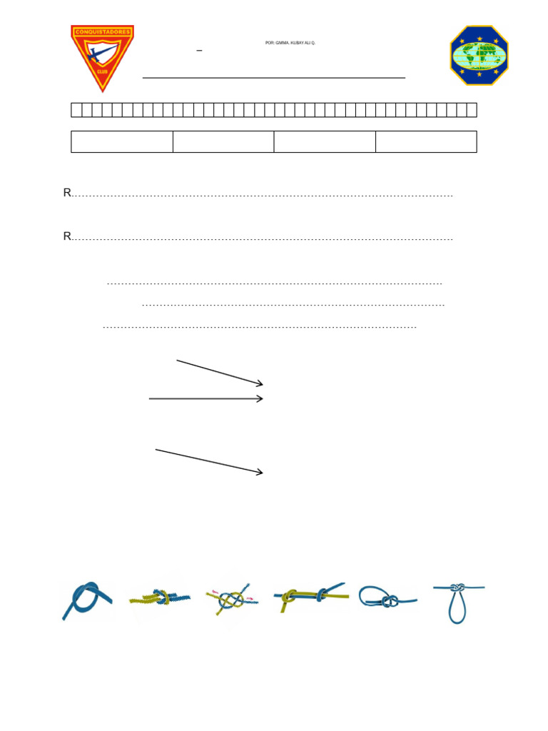 Examen de La Especialidad de Nudos y Amarras | PDF