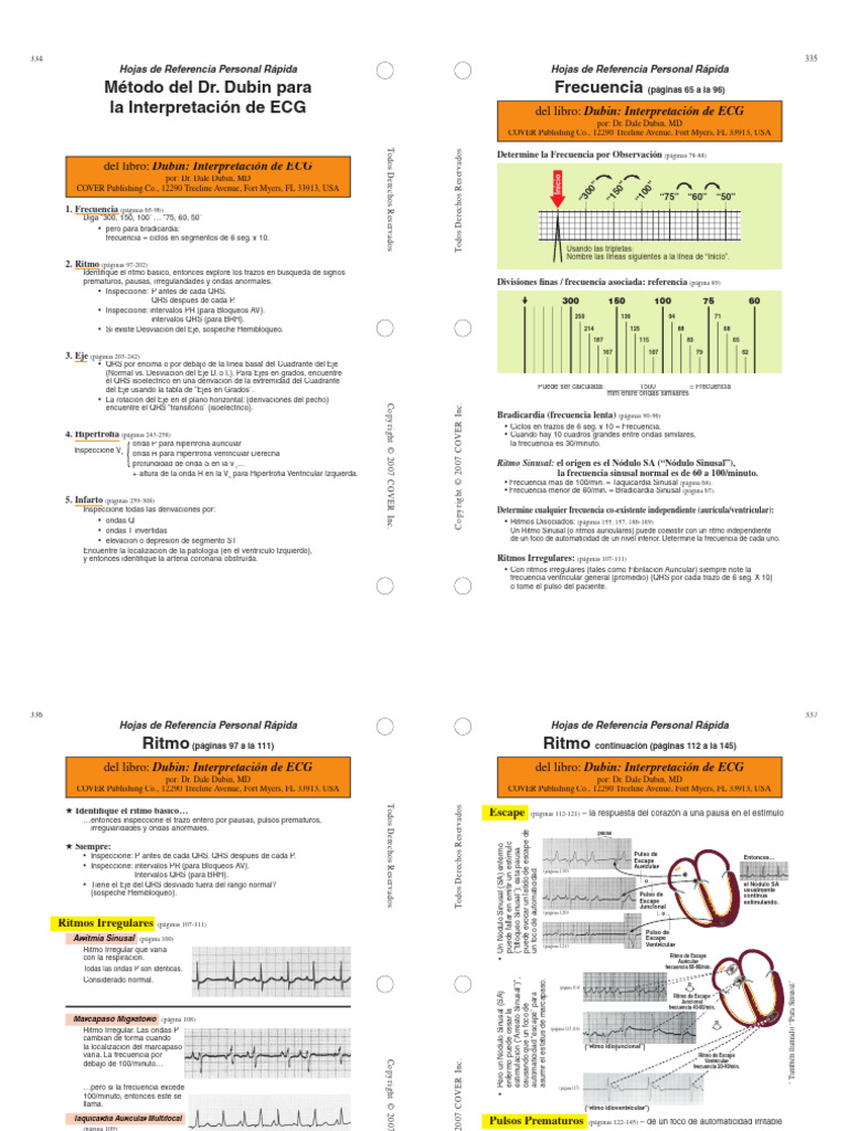 Método Dubin para Interpretar ECG | PDF | Cardiología | Sistema ...