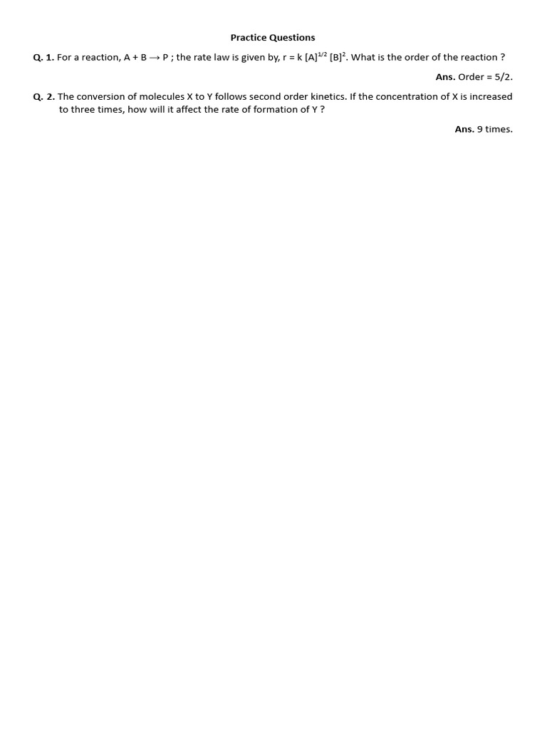 Practice Questions 1 | PDF