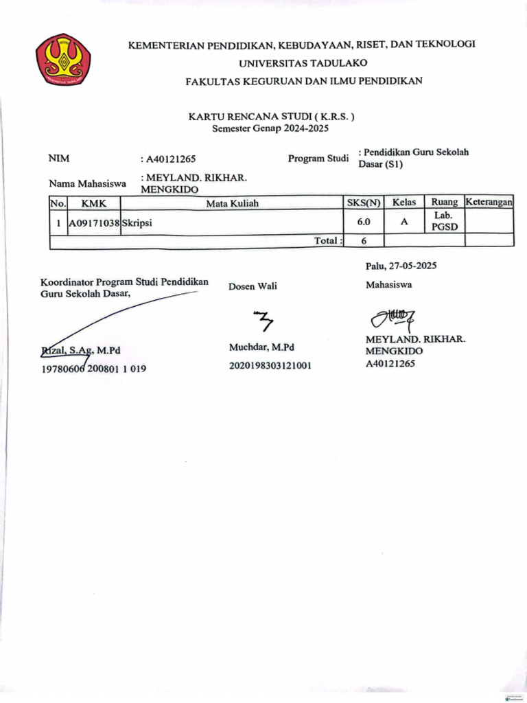 Krs TTD Baru Mey | PDF
