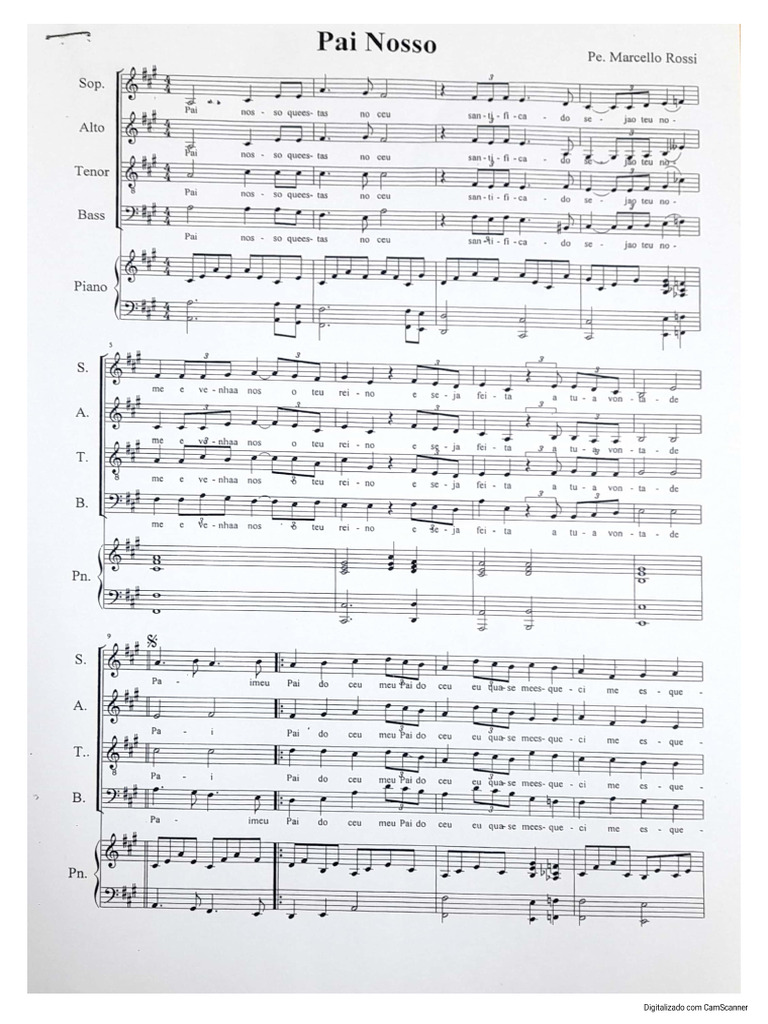 Partitura - Pai Nosso | PDF