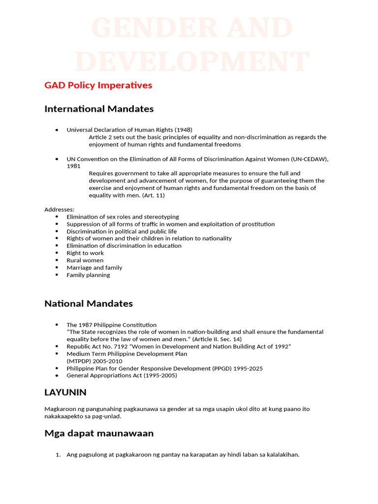 Gad Overview Word | PDF
