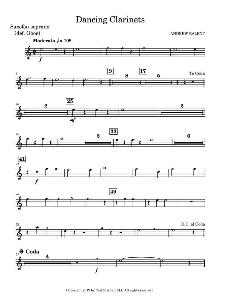 Dancing Clarinets-Saxofón Soprano 125417 | PDF