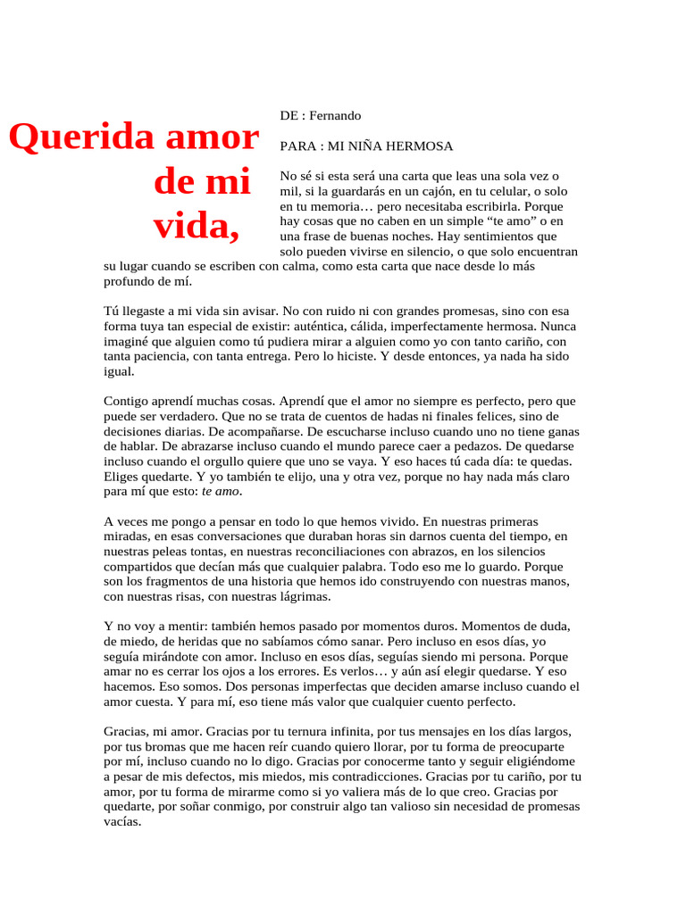 Querida Zonaly | PDF | Amor